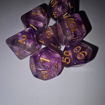 GLITTER CHARM Dnd Dice Set for Dungeons and Dragons, Pink Sparkly ...