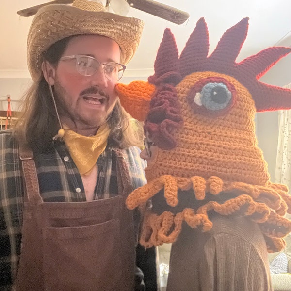 Crochet Chicken Hat Pattern DIGITAL PDF Costume Headpiece Rooster and ...