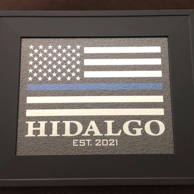 Police Officer Gift, Personalized Thin Blue Line Flag - Etsy