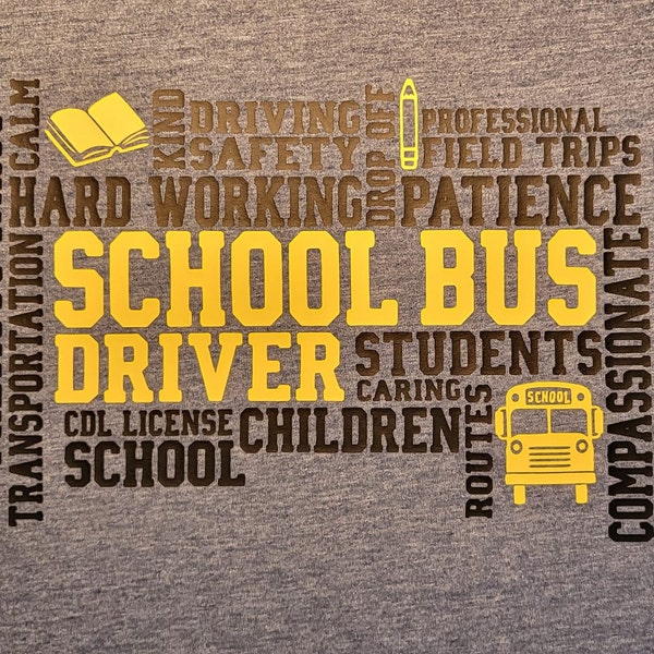 School Bus Driver Svg - Word Art - Svg - Dxf - Eps - Png - Cut File ...
