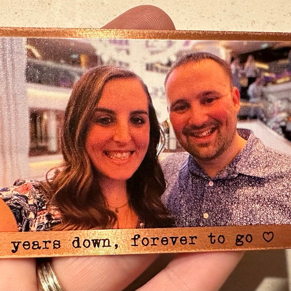 Personalised Solid Copper Wallet Photo Card, Wallet Insert, Wallet Card ...