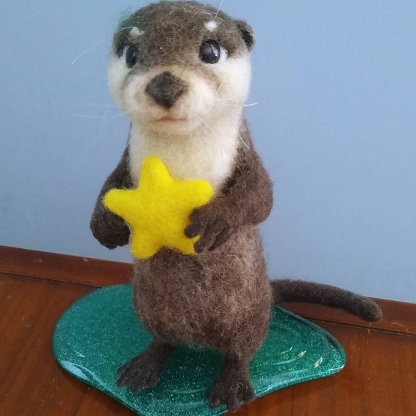 Felted Otter, Needle Felted Animal, Wool Felt Otter, Needle Felted ...