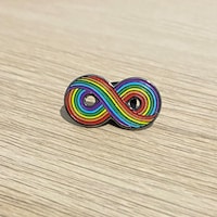 Infinitely Rainbow Pin — Subtle Gay Pride Ally LGBT Infinity Lapel ...