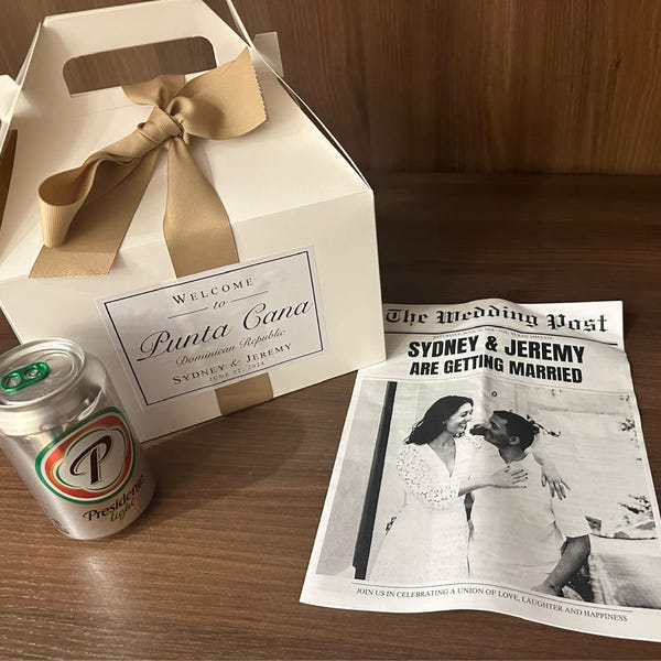 Classic Wedding Welcome Boxes for Hotel Guests - Welcome to Our Wedding ...