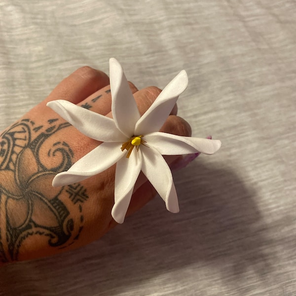 3" Tiare Foam Flower, Ear Flower, Tahitian Gardenia, Pinwheel Tiare ...