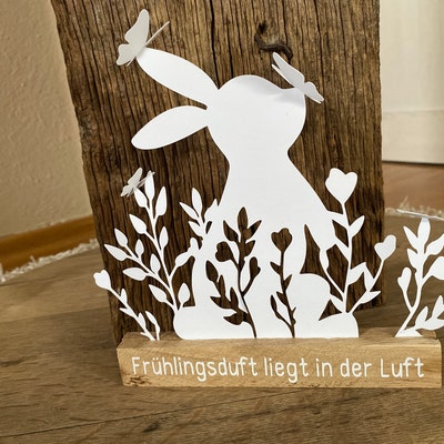 Plotterdatei SVG DXF PNG Hase in Blumen aus Papier zum - Etsy.de