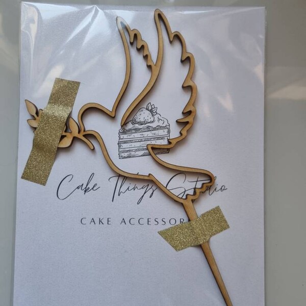 Cake Topper for First Communion "dove With Branch" | "dove With Branch ...