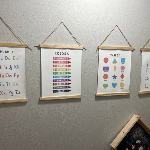 Educational Prints, Set of 6 Educational Posters, Classroom Decor ...