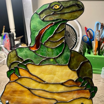 Monitor Lizard Stained Glass Pattern Digital Download - Etsy