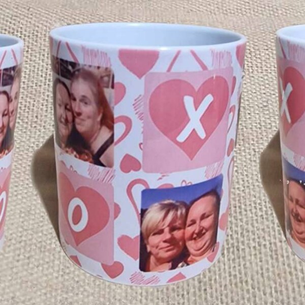 Vovó Floral Photo Grid Mug Design PNG, Vovó Sublimação Digital Paper ...