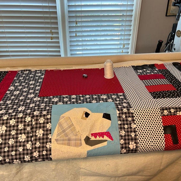 Labrador With Butterfly Paper Pieced Quilt Block Pattern (PDF ...