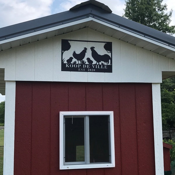Custom Metal Chicken Coop Sign, Custom Metal Chicken Sign, Custom Metal ...