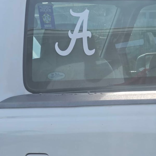 ALABAMA A Decal. Free Shipping. - Etsy