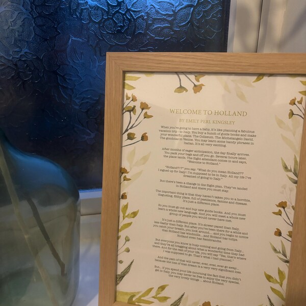 Personalised Sunflower Floral Poem Print Floral Anniversary Gift ...