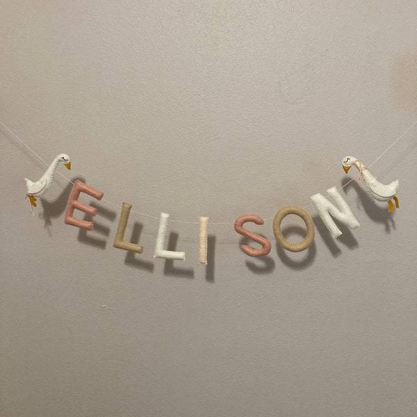 Custom Goose Felt Banner, Geese Banner for Nursery/room, Geese Garland ...