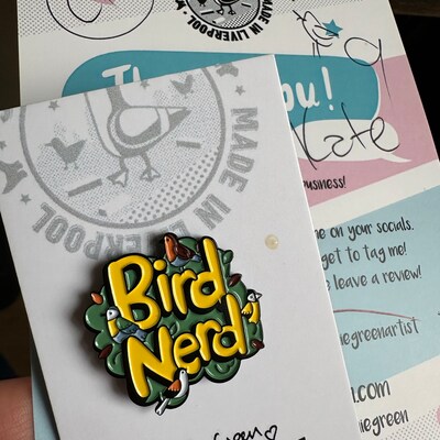 Bird Nerd Birdwatching Enamel Pin Badge - Etsy