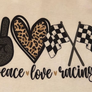 Peace Love Racing Svg Png for Sublimation Racing Sublimation Png ...
