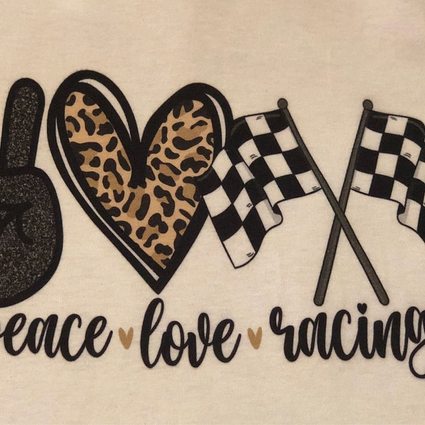 Peace Love Racing Svg Png for Sublimation Racing Sublimation Png ...