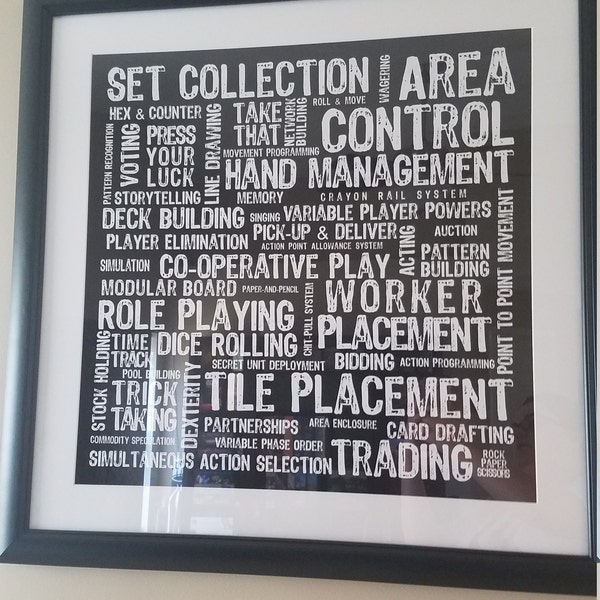 Board Game Mechanics Poster Tabletop and Strategy Gaming Art & Decor ...