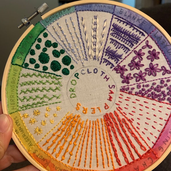 Color Wheel Embroidery Sampler by Dropcloth - Etsy