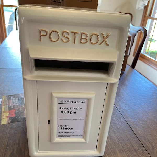 White Wall Mounted Metal Post Box Letterbox Mail Box - Etsy