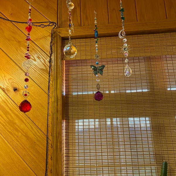 Butterfly Crystal Suncatcher for Window, Crystal Sun Catcher, Window ...