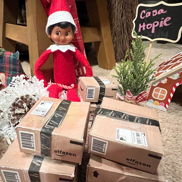 Christmas Elf Sized Elfazon Boxes amazon Elf Prop Idea Digital Download ...