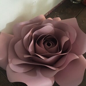 Paper Flower Medium Rose Templates PDF and SVG Digital Files & Video ...