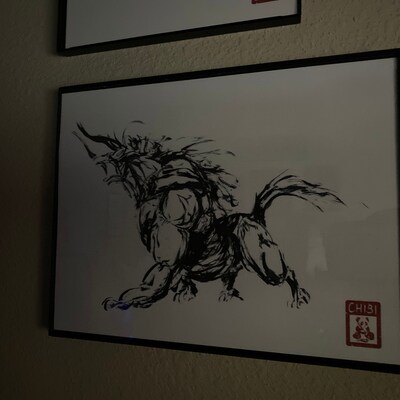 A4 Print Final Fantasy XIV Behemoth Ink Fanart - Etsy