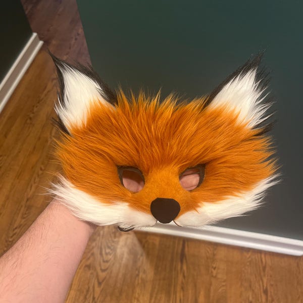 Faux Fur Red Fox Mask, Handmade - Etsy
