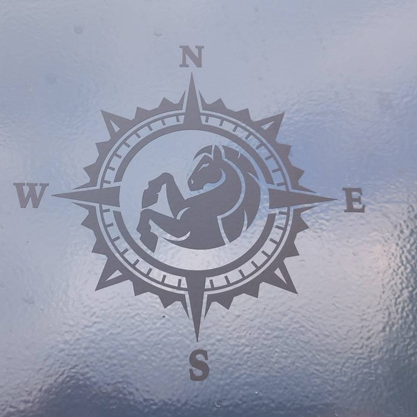 Dirt Bike Vinyl Decal Sticker, Compass Rose, Mountain Decal, Motorcycle ...