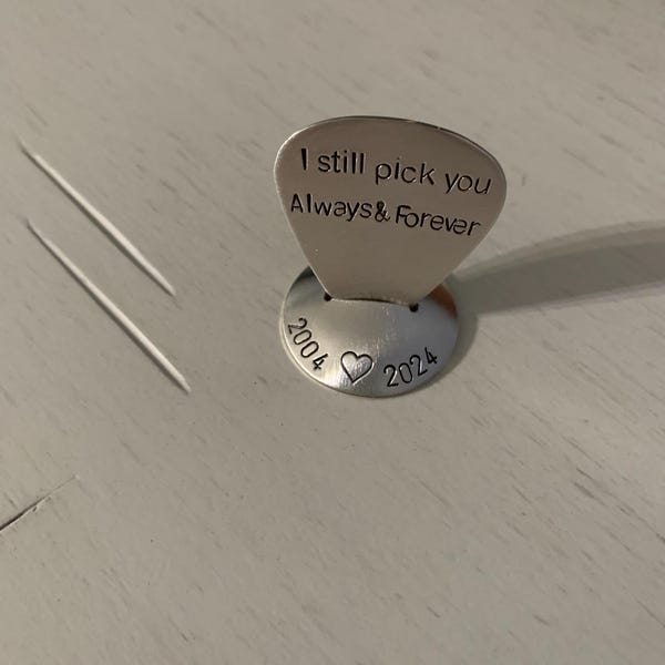 Fish Bone Shaped Aluminum Guitar Pick - Custom Cut and Produced One at ...
