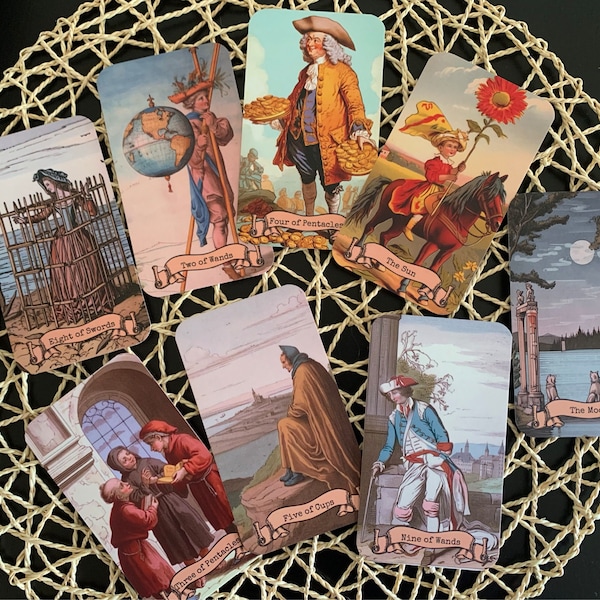 Vintage Tarot Deck, Vintage Tarot Cards, Old Tarot Deck, Old Tarot ...