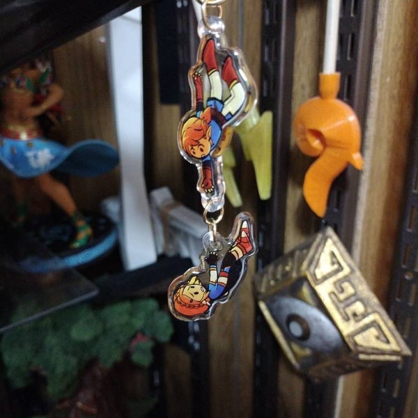 Zelda and Link Falling Keychain | Tears of the Kingdom - Etsy