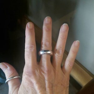 Big Round Silver Ring | Etsy