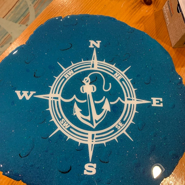 Anchor Compass Vinyl Decal, Car Decal, Navy Decal, Laptop Decal, Boat ...