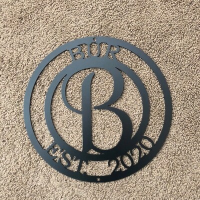 Personalized Established Sign With Simple Script Font Family Name Sign ...