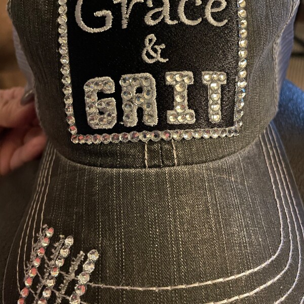 Double Pistol Bling Hat Gun Trucker Rhinestones Crossed Pistol Trucker ...