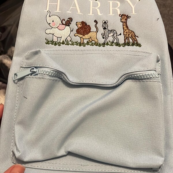 Personalised Fire Engine Backpack, Embroidered Toddler Rucksack,nursey ...