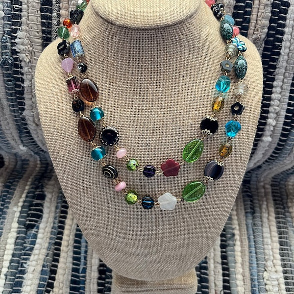 End of the Day Vintage Glass Bead Chain "kit" - Etsy