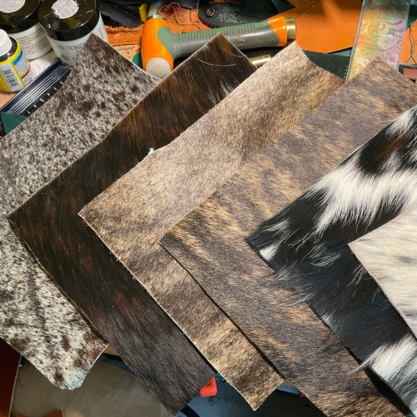 Tricolor Cowhide PRE CUT Pieces | 12"x12", 12"x18", 12"x24" Precuts ...