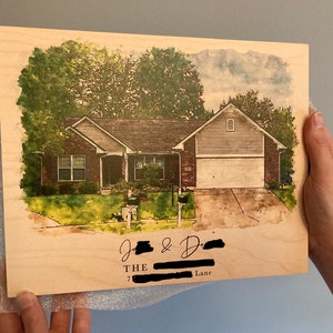 Custom Home Portrait Housewarming Gift First Home Gift Drawing From ...