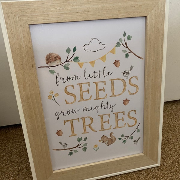 From Little Seeds Grow Mighty Trees Printable Art. Little Seeds Quote ...