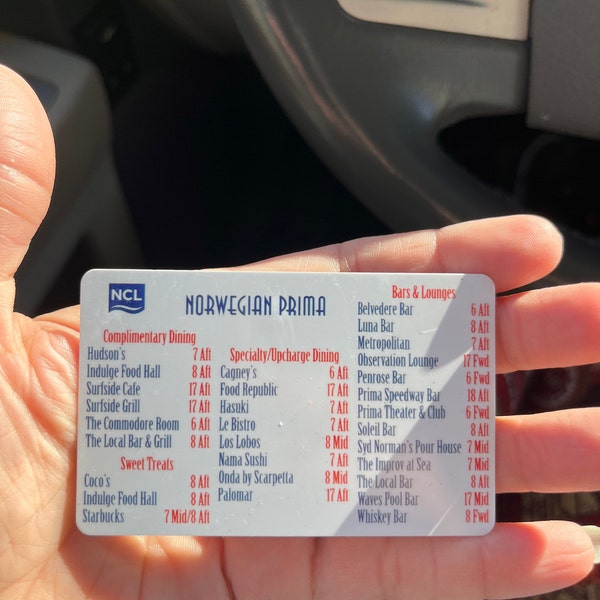 NCL - Deck Locator® - Cruise Wayfinder Cards - Norwegian Cruise Lines ...