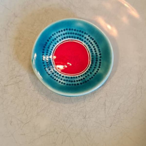 Spoon or Tea Bag Rest Dish-ceramic Mini Plate-handmade Small Plate ...