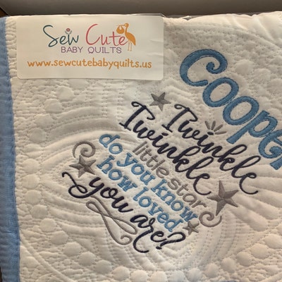 Personalized Baby i Love You to the Moon and Back Heirloom Baby Quilt ...