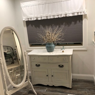 Cottage Valance Natural Beige or White Cotton Country French Curtain ...