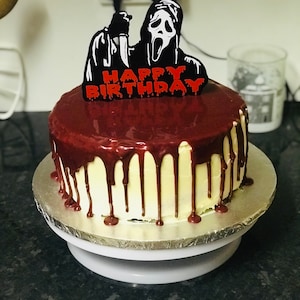 Scream Inspired Ghostface Happy Birthday Cake Topper - Etsy Australia