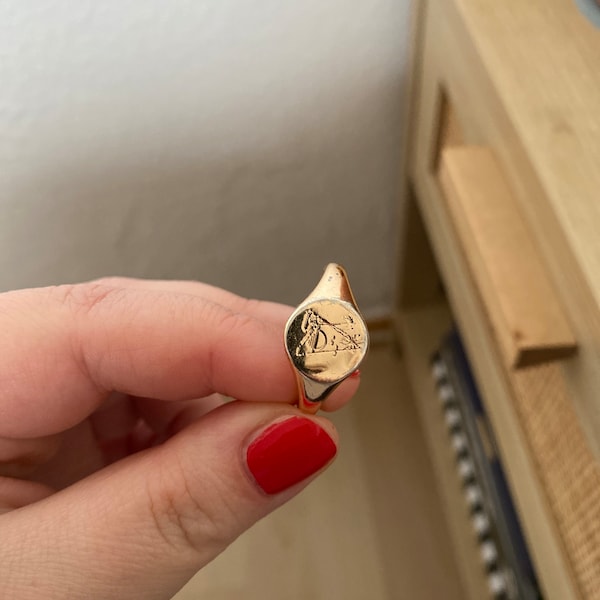 Custom Signet Ring for Men Women,personalized Actual Drawing Logo Name ...