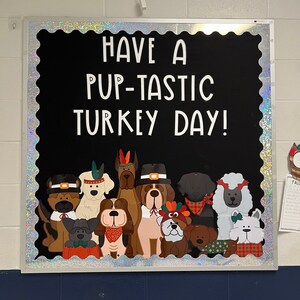 Thankful Pups Fall Thanksgiving November Bulletin Board Kit - Etsy